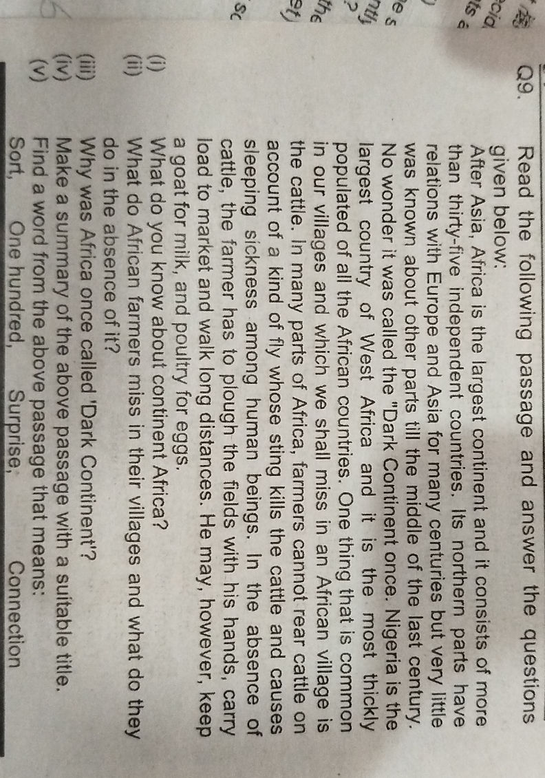 Read the following passage and answer the | StudyX