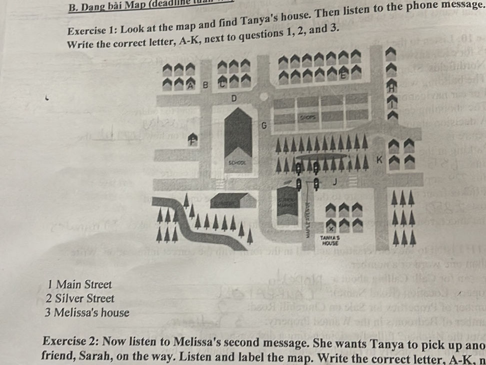 Exercise 1: Look at the map and find Tanya's
