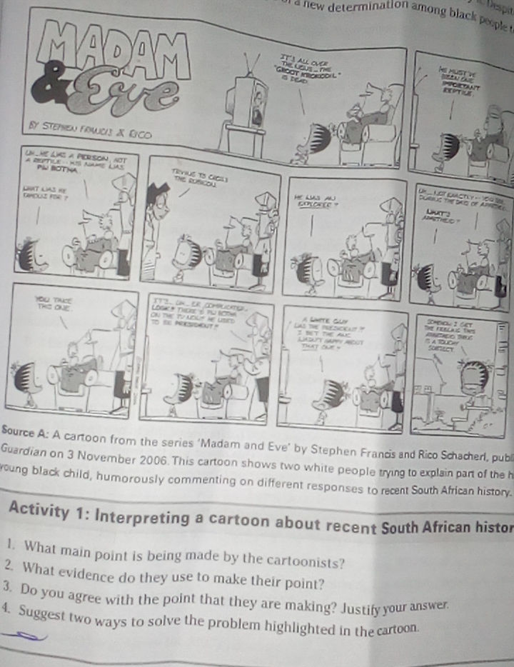 Activity 1: Interpreting a cartoon about | StudyX