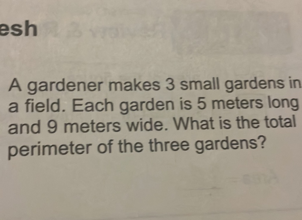A gardener makes 3 small gardens in a field. | StudyX