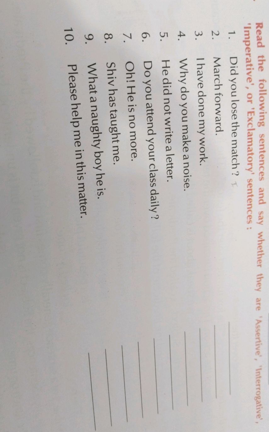 Read the following sentences and say whether | StudyX