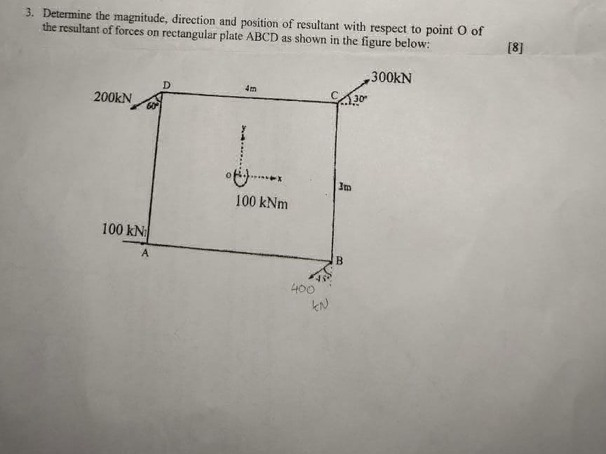 3. Determine the magnitude, direction and | StudyX