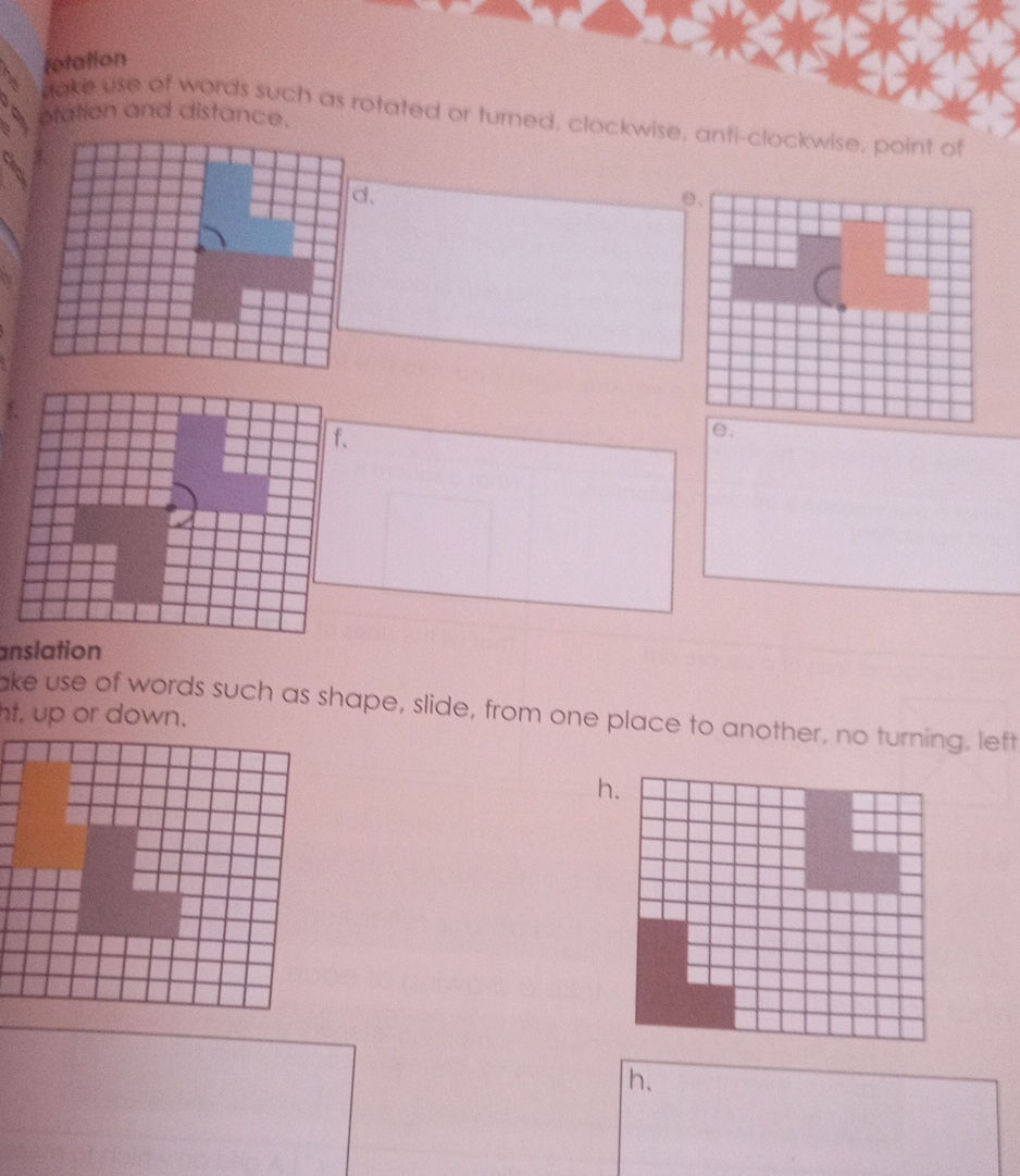 Rotation Make use of words such as rotated | StudyX