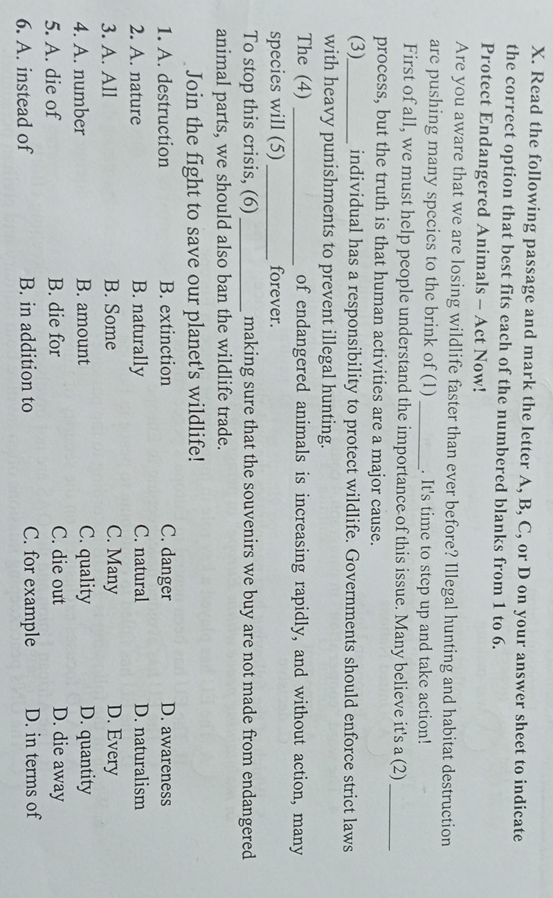 X. Read the following passage and mark the | StudyX