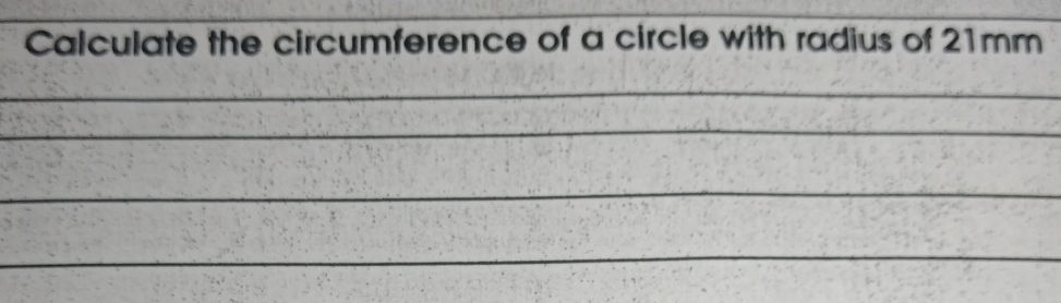 Calculate the circumference of a circle with | StudyX
