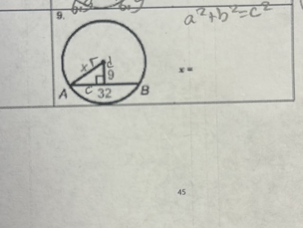 Find x in Circle Geometry Problem | StudyX