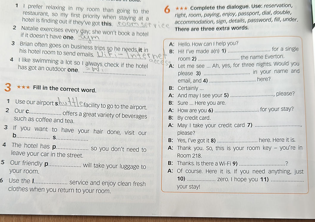 3 *** Fill in the correct word. 1 Use our | StudyX