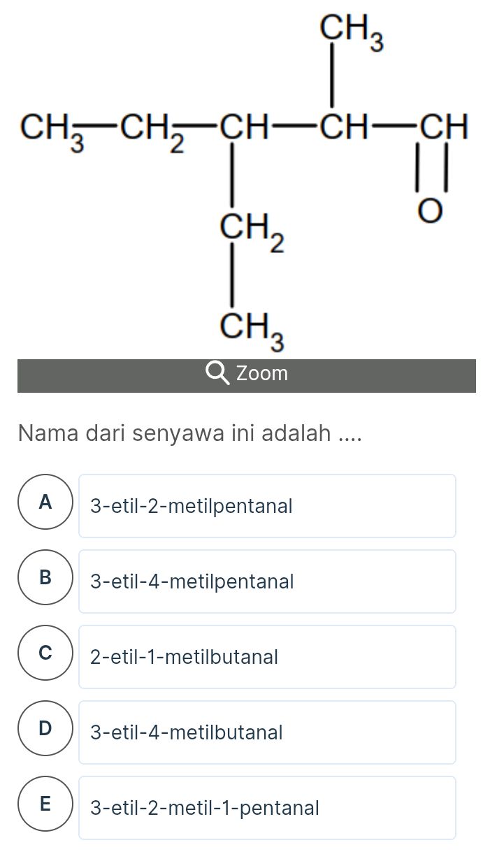 Nama dari senyawa ini adalah .... A | StudyX