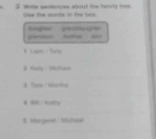 2 Write sentences about the family tree. Use | StudyX