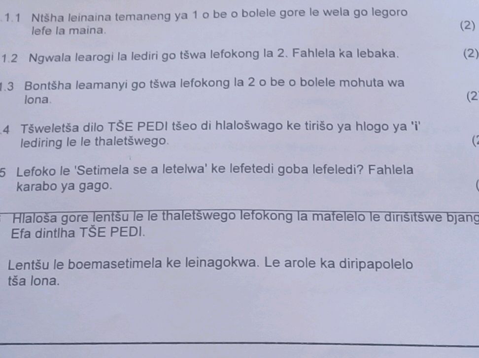 1.1 Ntsha leinaina temaneng ya 1 o be o