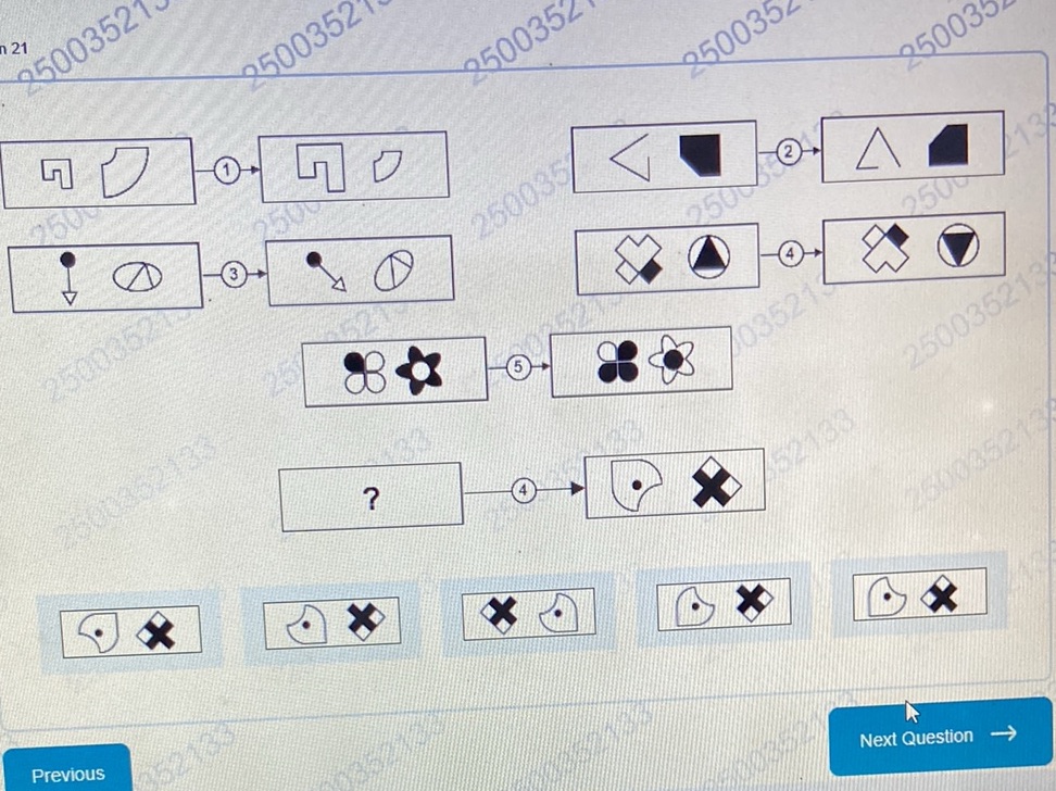 Identify the missing figure in the sequence. | StudyX