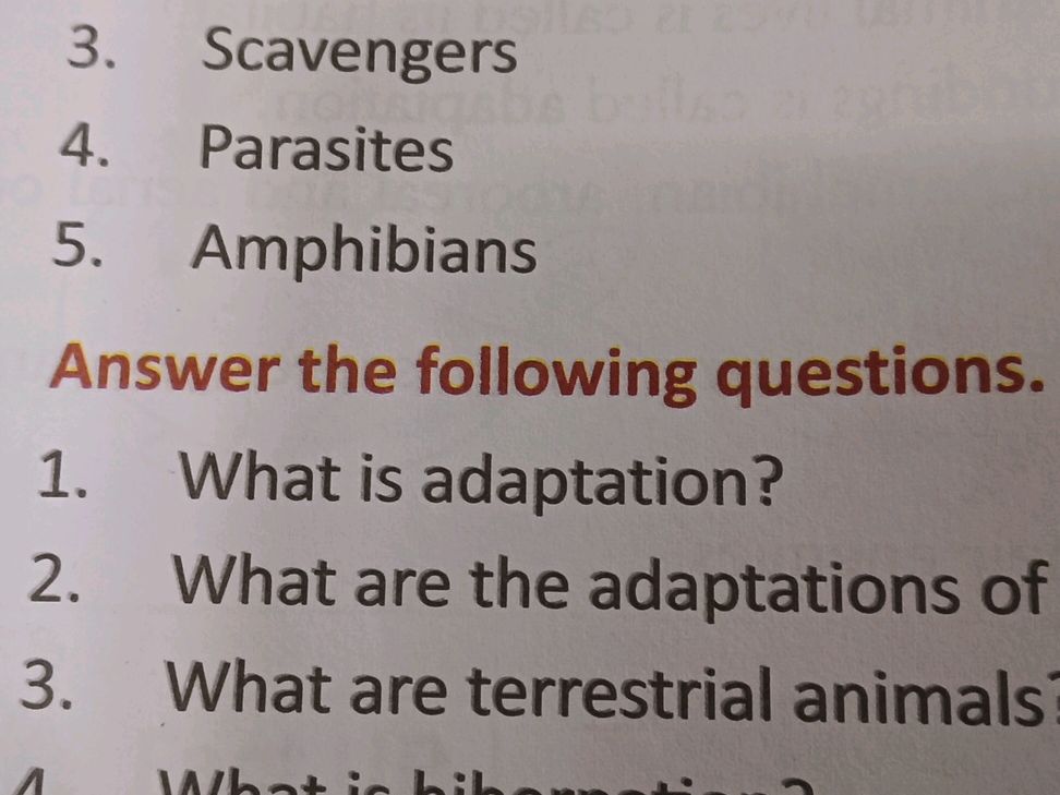 1. What is adaptation? 2. What are the | StudyX