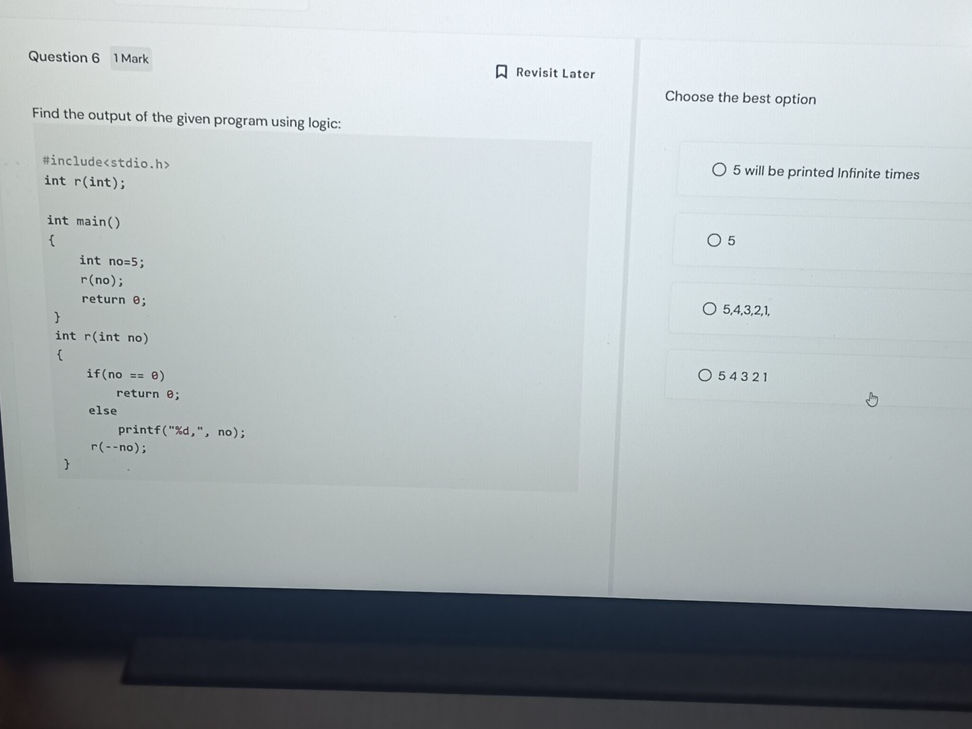 Find the output of the given program using | StudyX