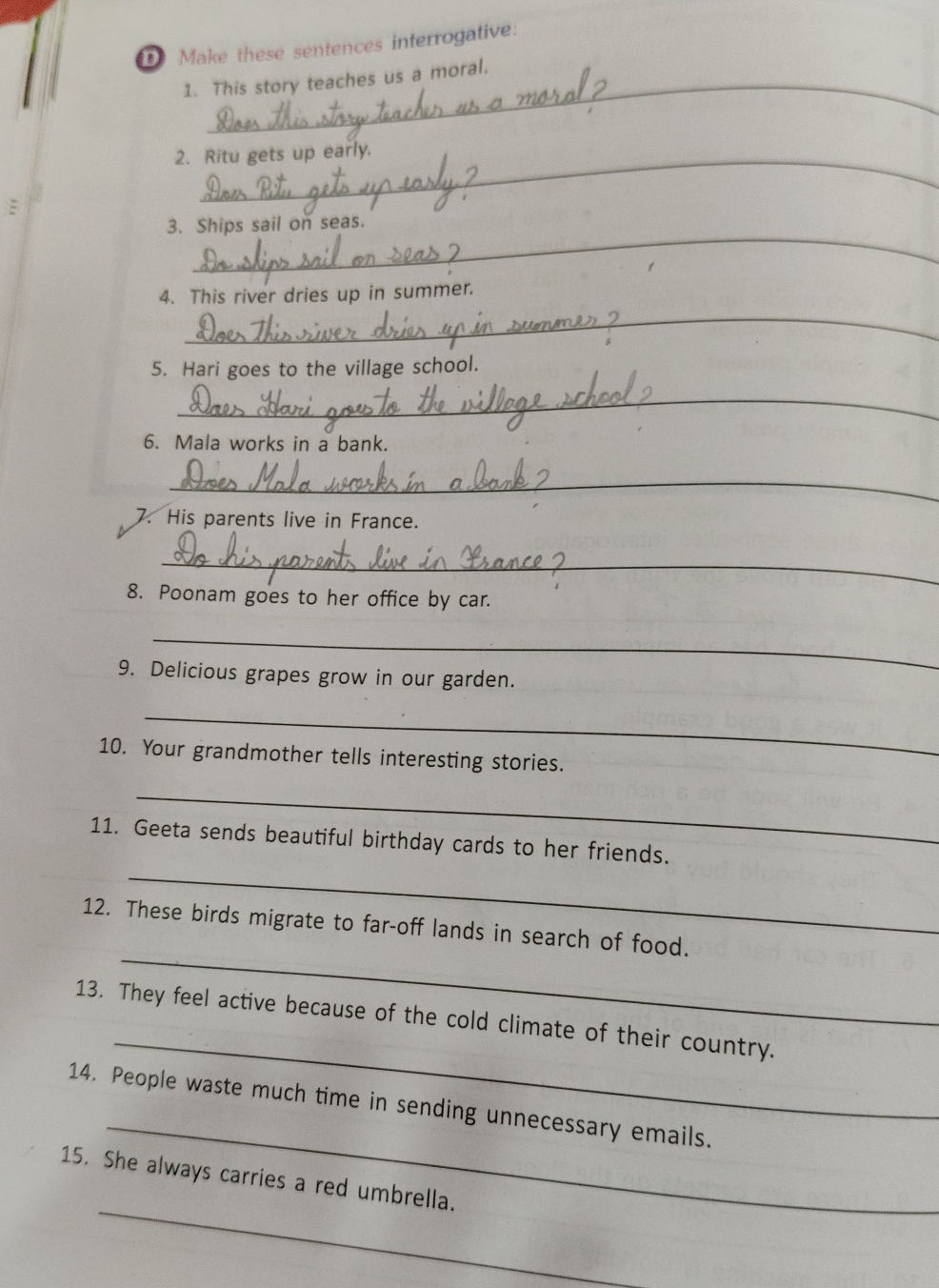 Make these sentences interrogative: 1. This | StudyX