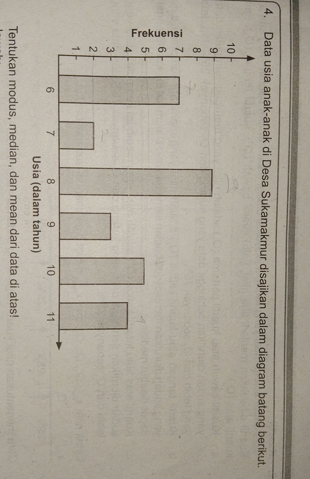 Data usia anak-anak di Desa Sukamakmur | StudyX