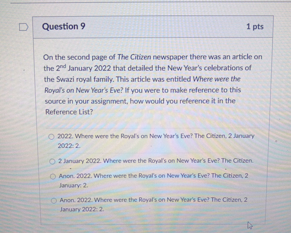 On the second page of The Citizen newspaper | StudyX