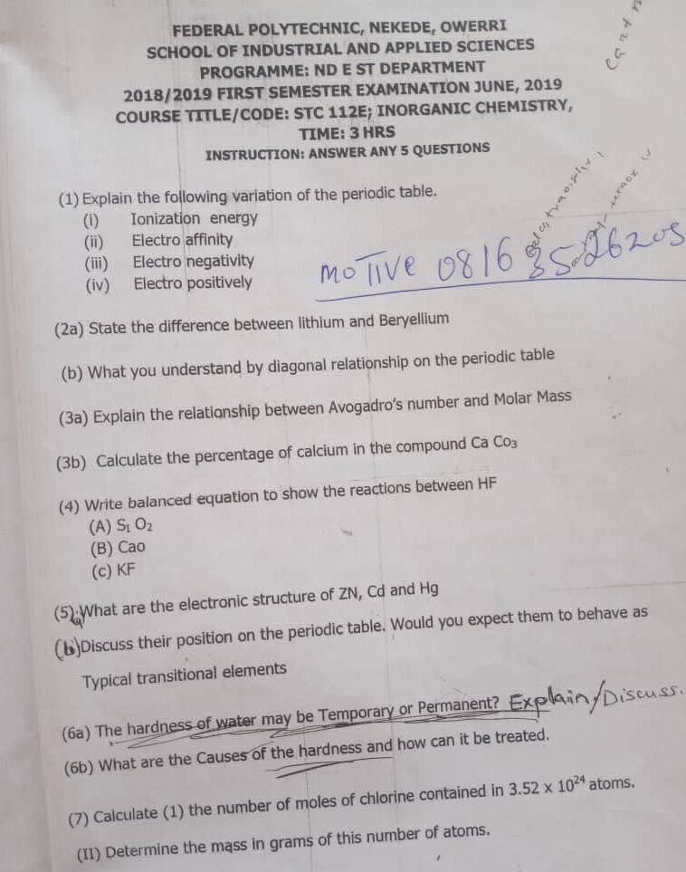 (1) Explain the following variation of the | StudyX