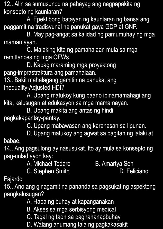 12. Alin sa sumusunod na pahayag ang | StudyX