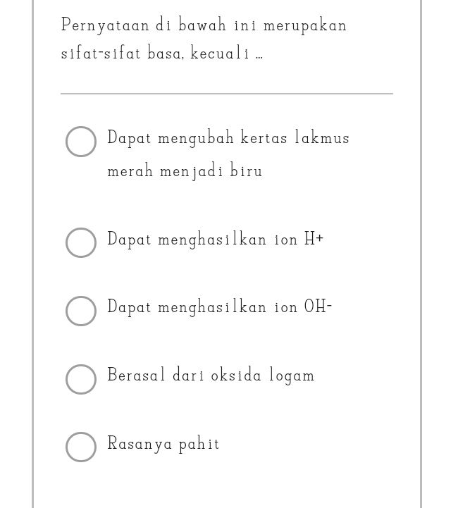 Pernyataan di bawah ini merupakan | StudyX