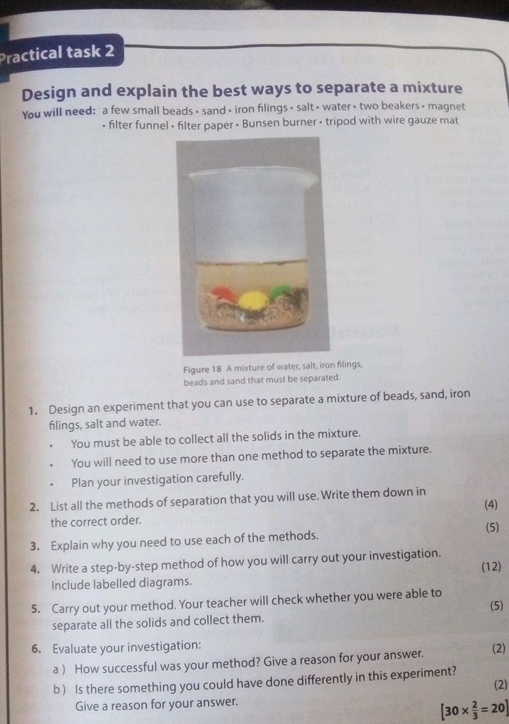 Design and explain the best ways to separate | StudyX