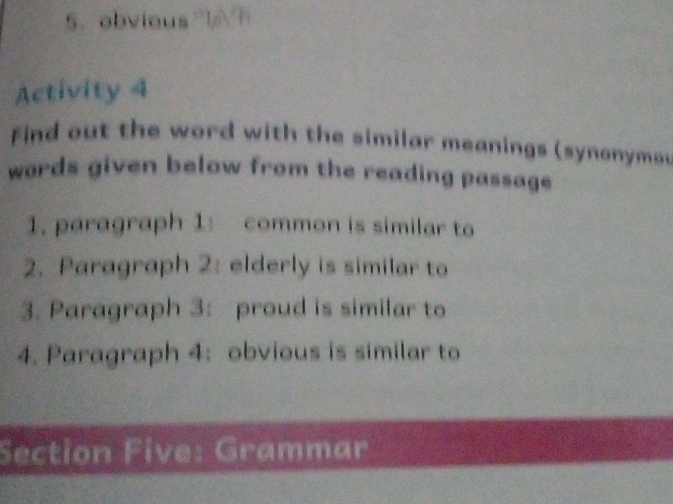 Find out the word with the similar meanings | StudyX