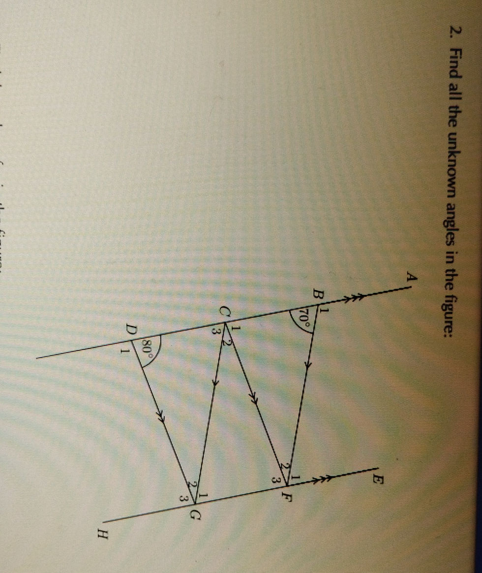 2. Find all the unknown angles in the | StudyX