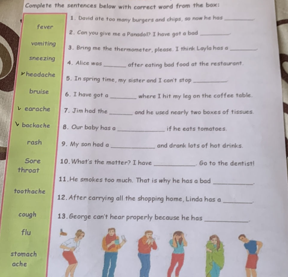 Complete the sentences below with correct | StudyX