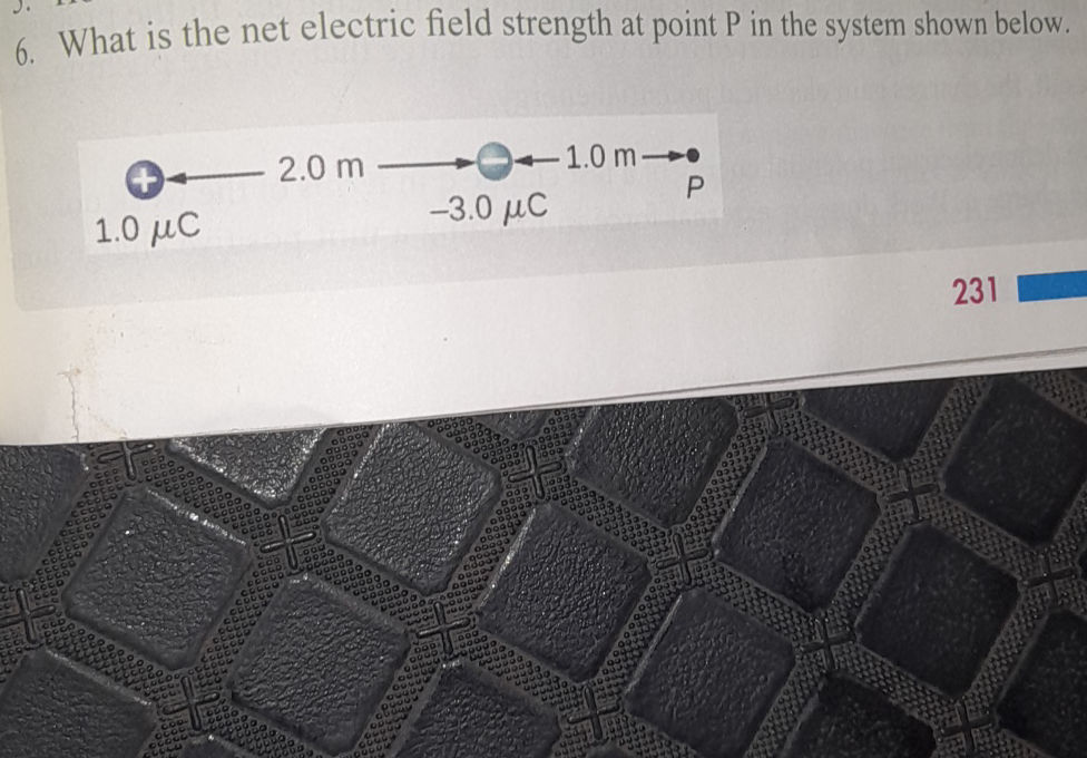 6. What is the net electric field strength | StudyX