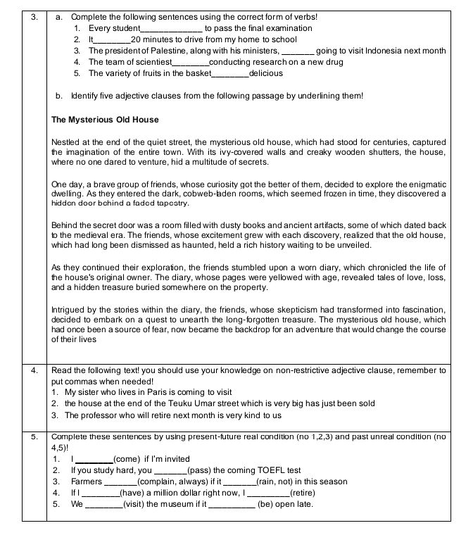 3. a. Complete the following sentences using | StudyX