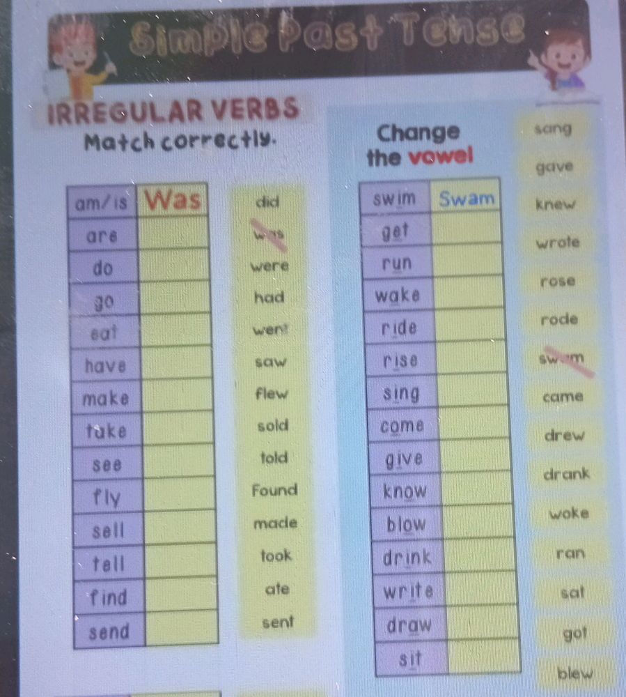 Match the irregular verbs correctly. | | StudyX