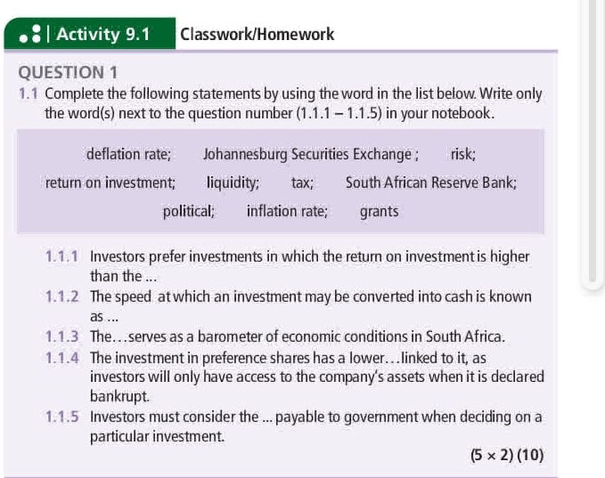 Complete the following statements by using | StudyX