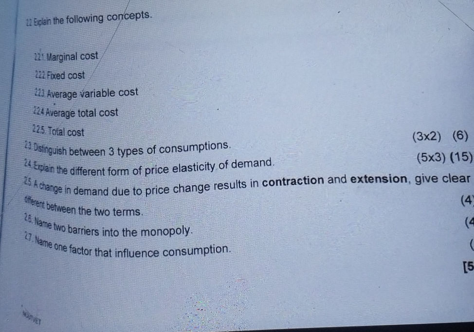 22 Explain the following concepts. 22.1 | StudyX