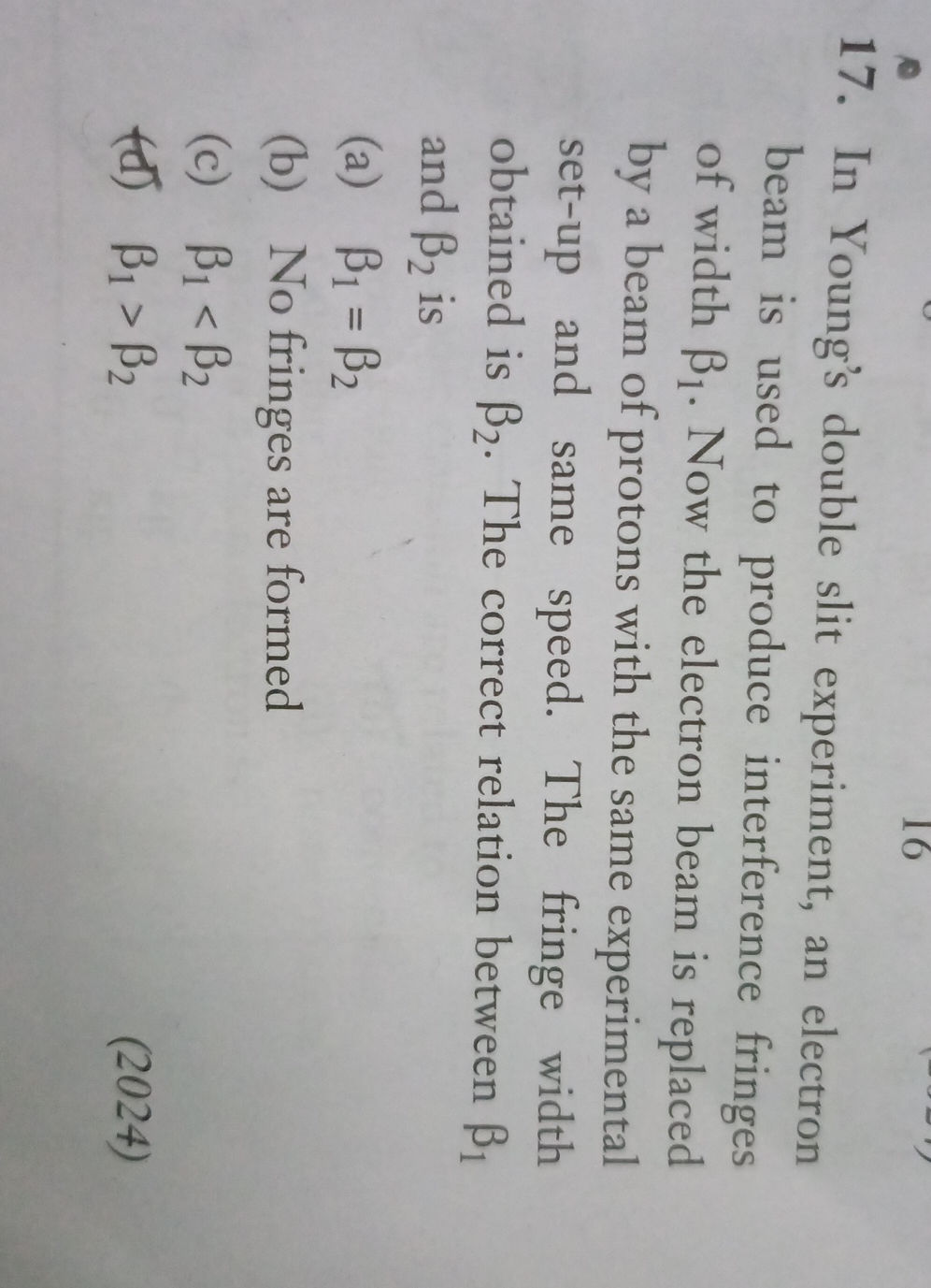 17. In Young's double slit experiment, an | StudyX