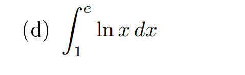 Calculate the definite integral of ln(x) | StudyX