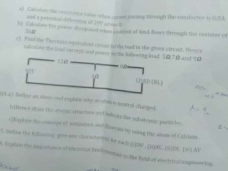 a) Calculate the resistance value when | StudyX