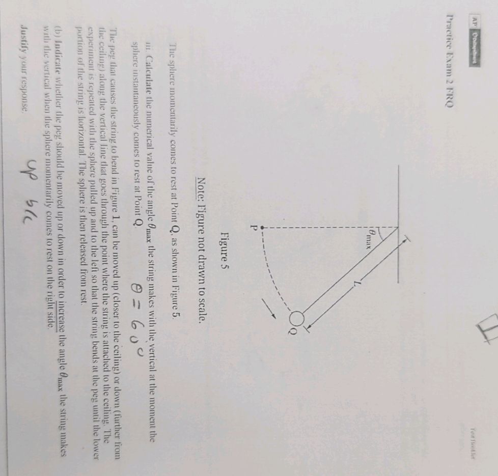 The sphere momentarily comes to rest at | StudyX