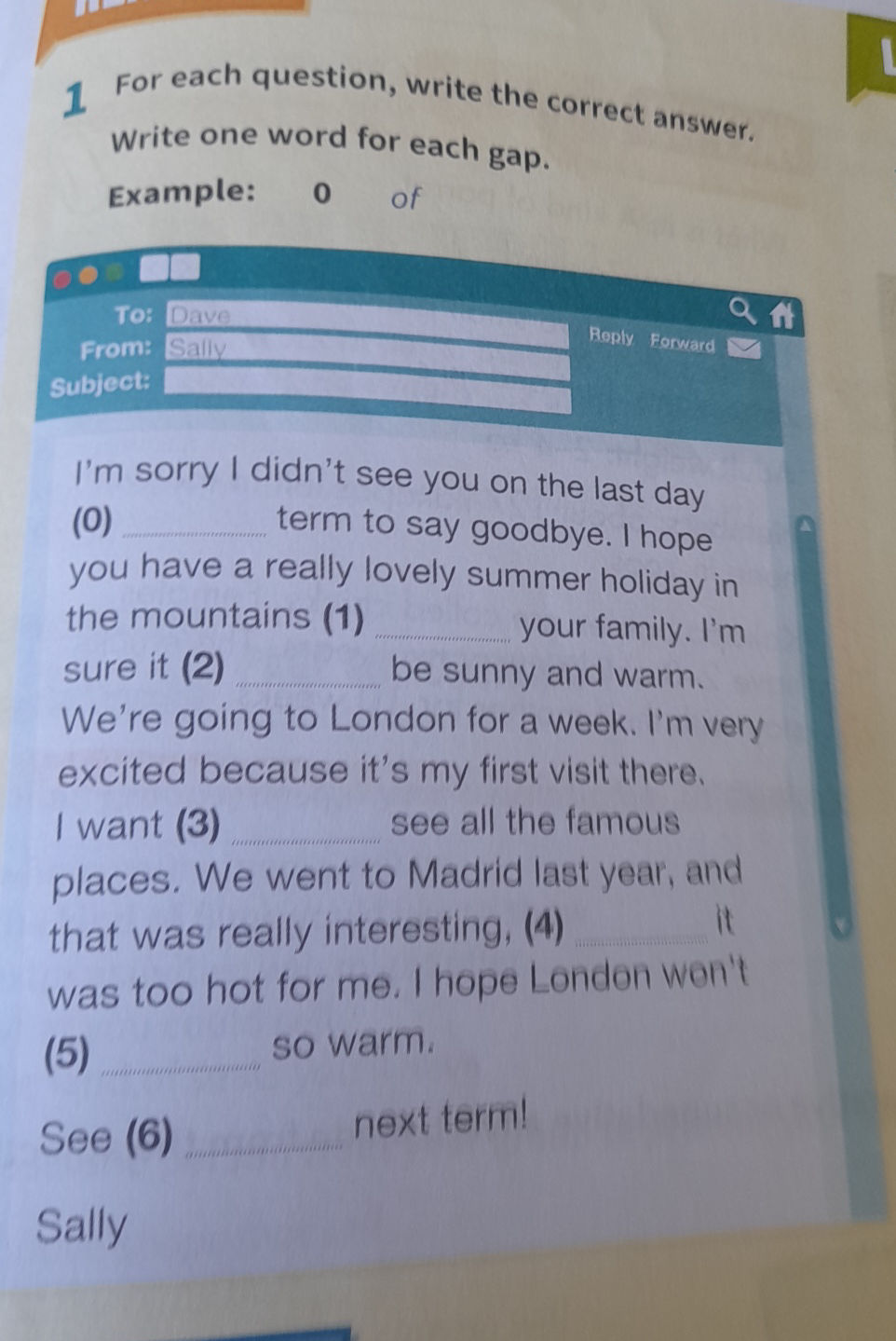 1 For each question, write the correct | StudyX