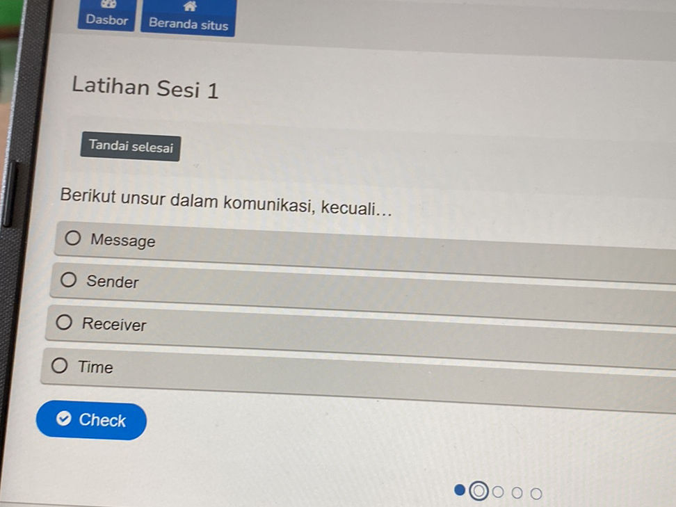 Berikut unsur dalam komunikasi, kecuali... | StudyX