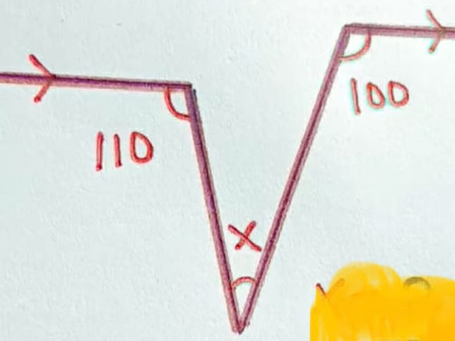 Find the value of angle x. Angles are given | StudyX