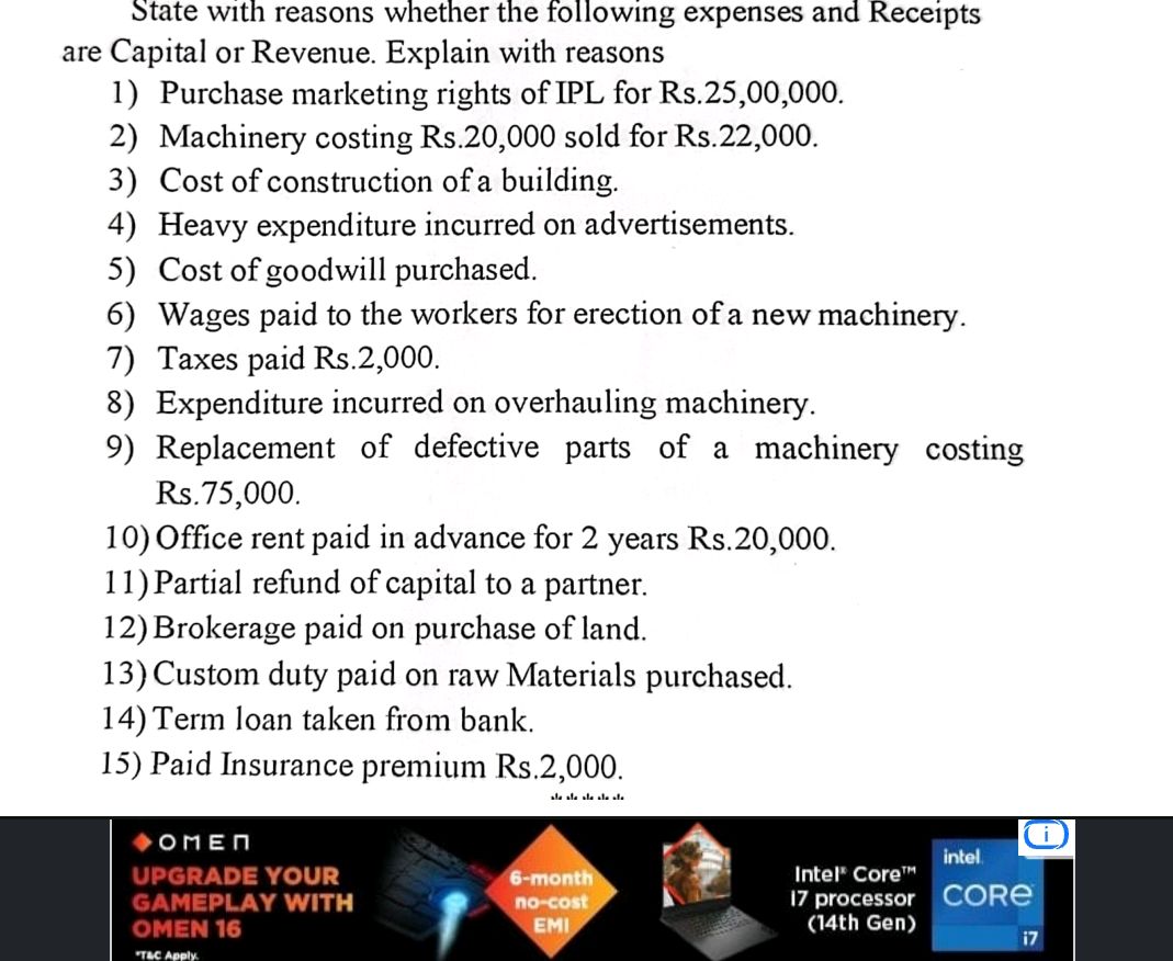 State with reasons whether the following | StudyX