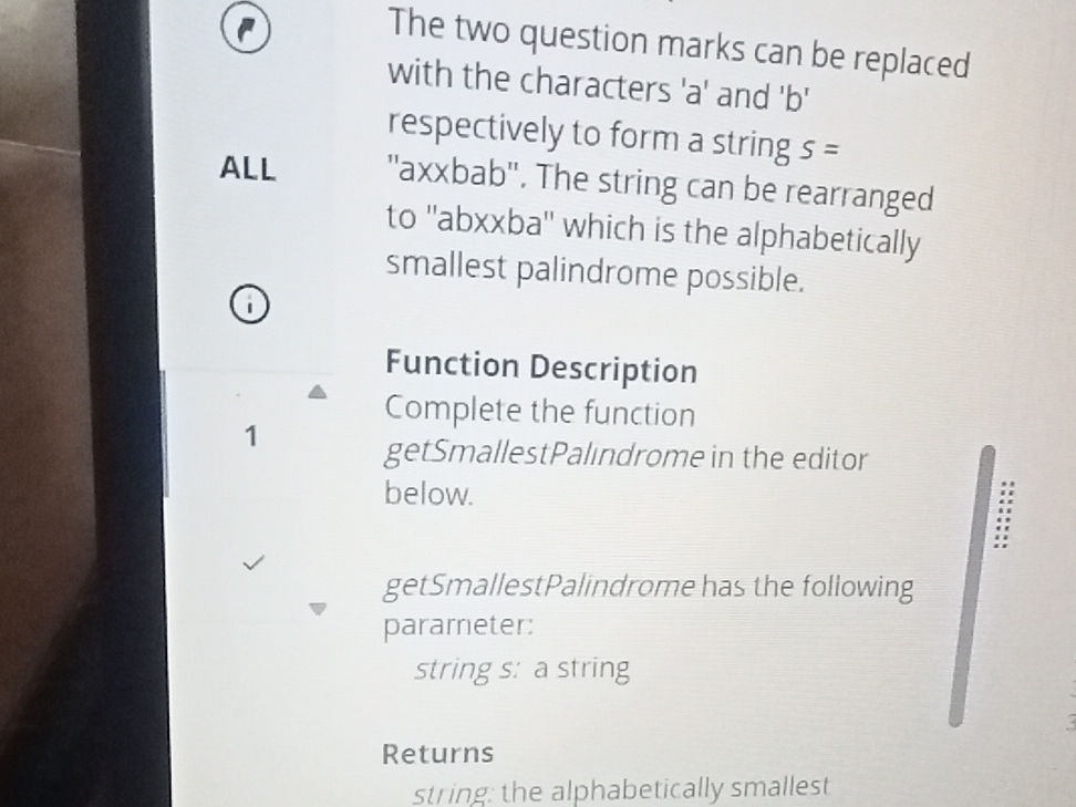 The two question marks can be replaced with | StudyX