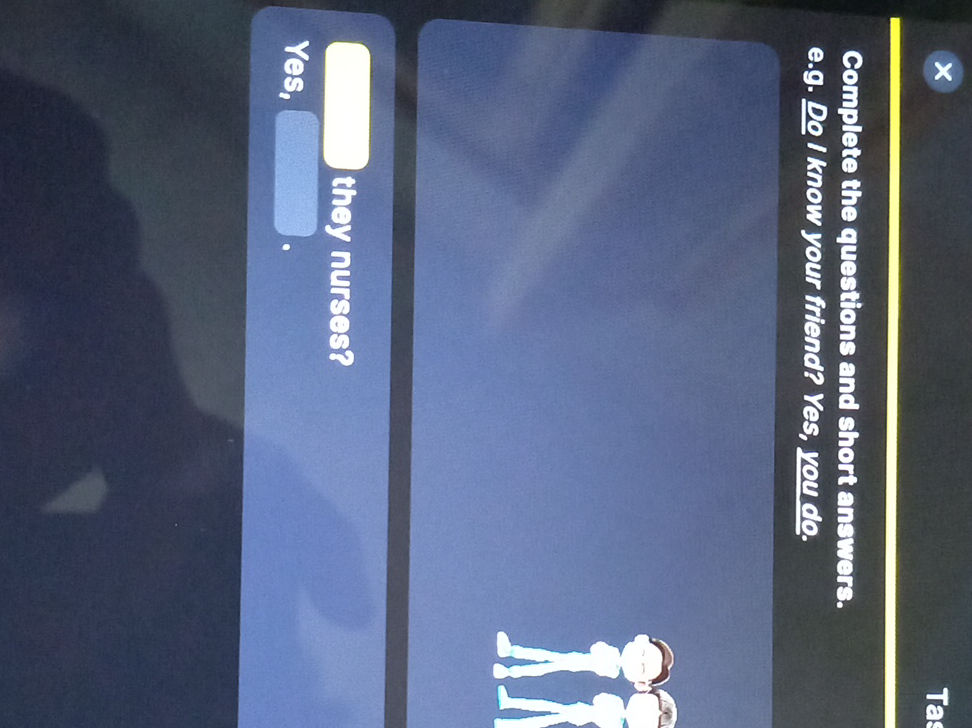 Complete the questions and short answers. | StudyX