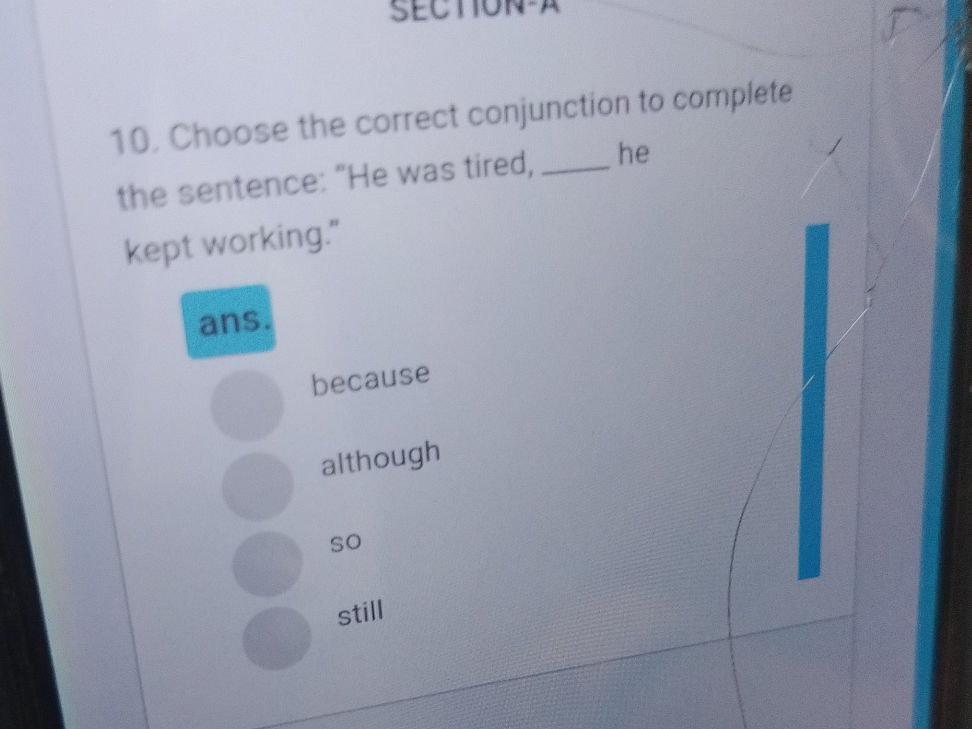 10. Choose the correct conjunction to | StudyX