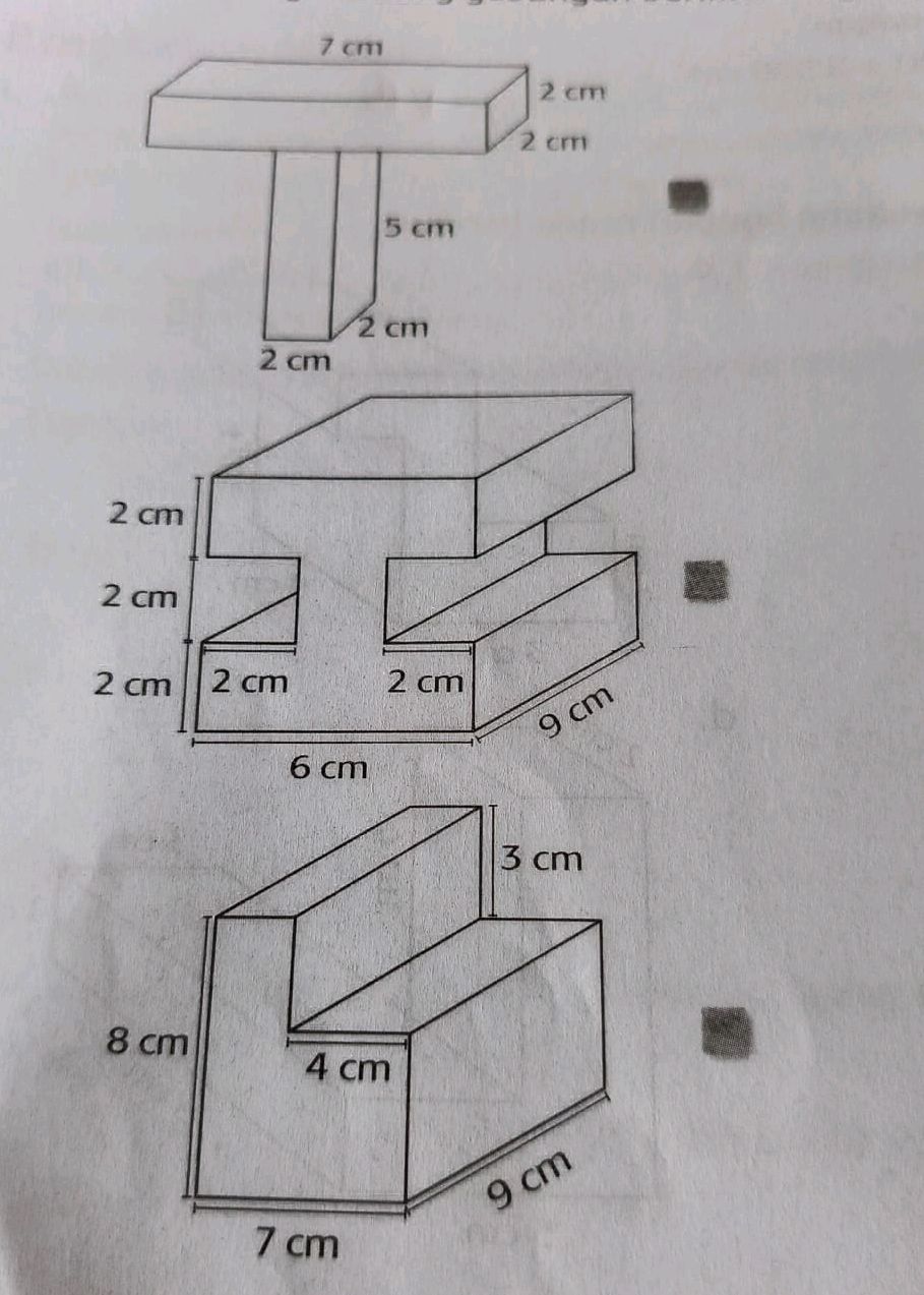 The image shows three 3D shapes with | StudyX