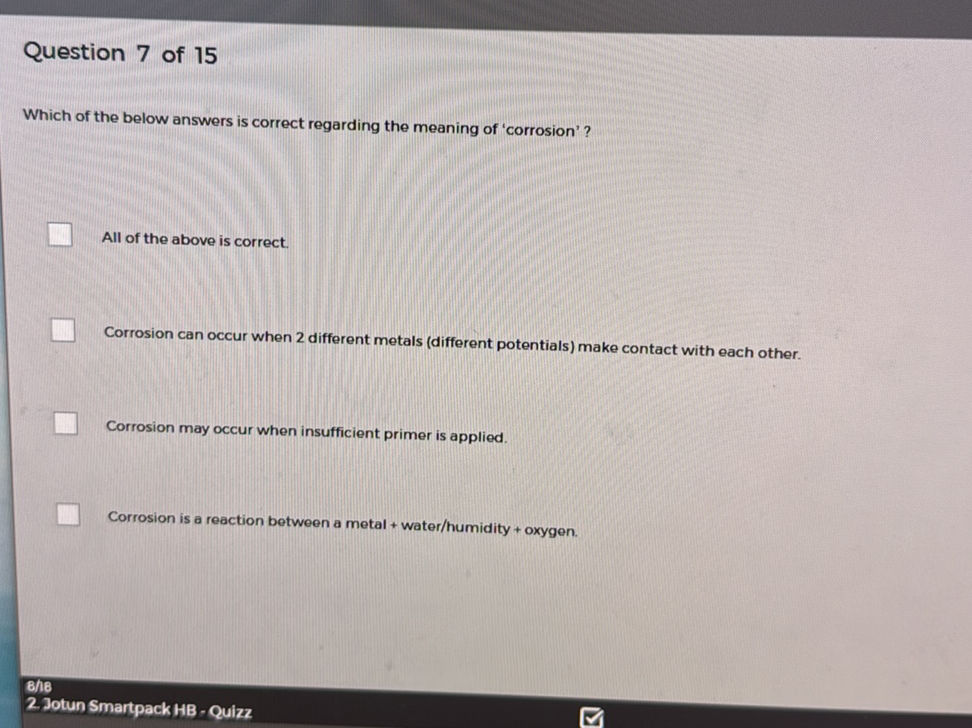 Which of the below answers is correct | StudyX