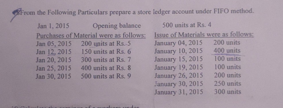 From the Following Particulars prepare a | StudyX