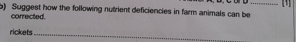 (b) Suggest how the following nutrient | StudyX