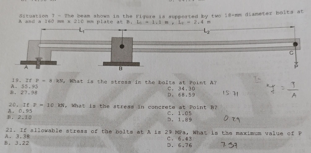 Situation 7 - The beam shown in the Figure | StudyX