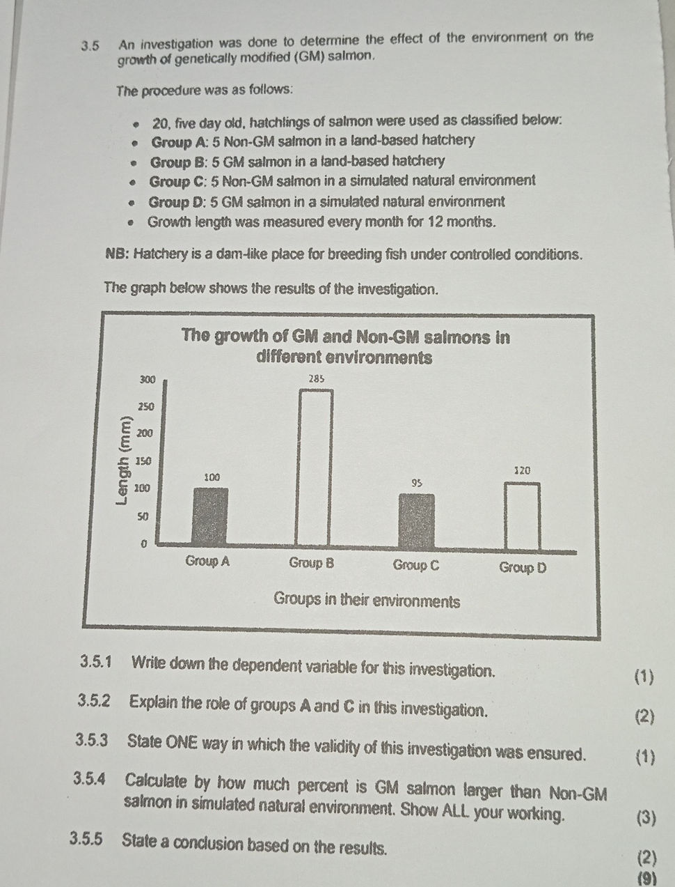 3.5 An investigation was done to determine | StudyX