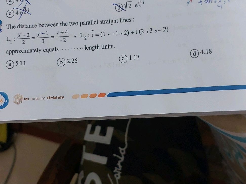 The distance between the two parallel | StudyX